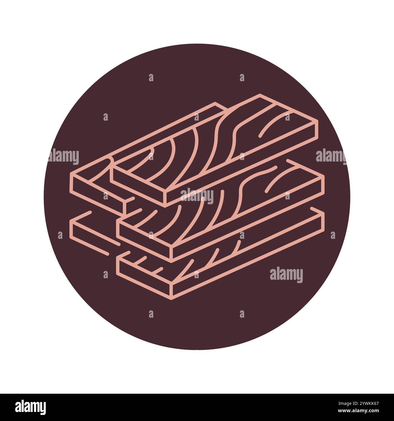 Lumber line black icon. Plywood illustration. Sign for web page, mobile ...