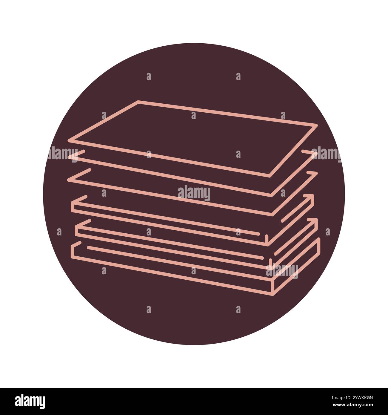 Plywood sheets line black icon. Sign for web page, mobile app, button ...