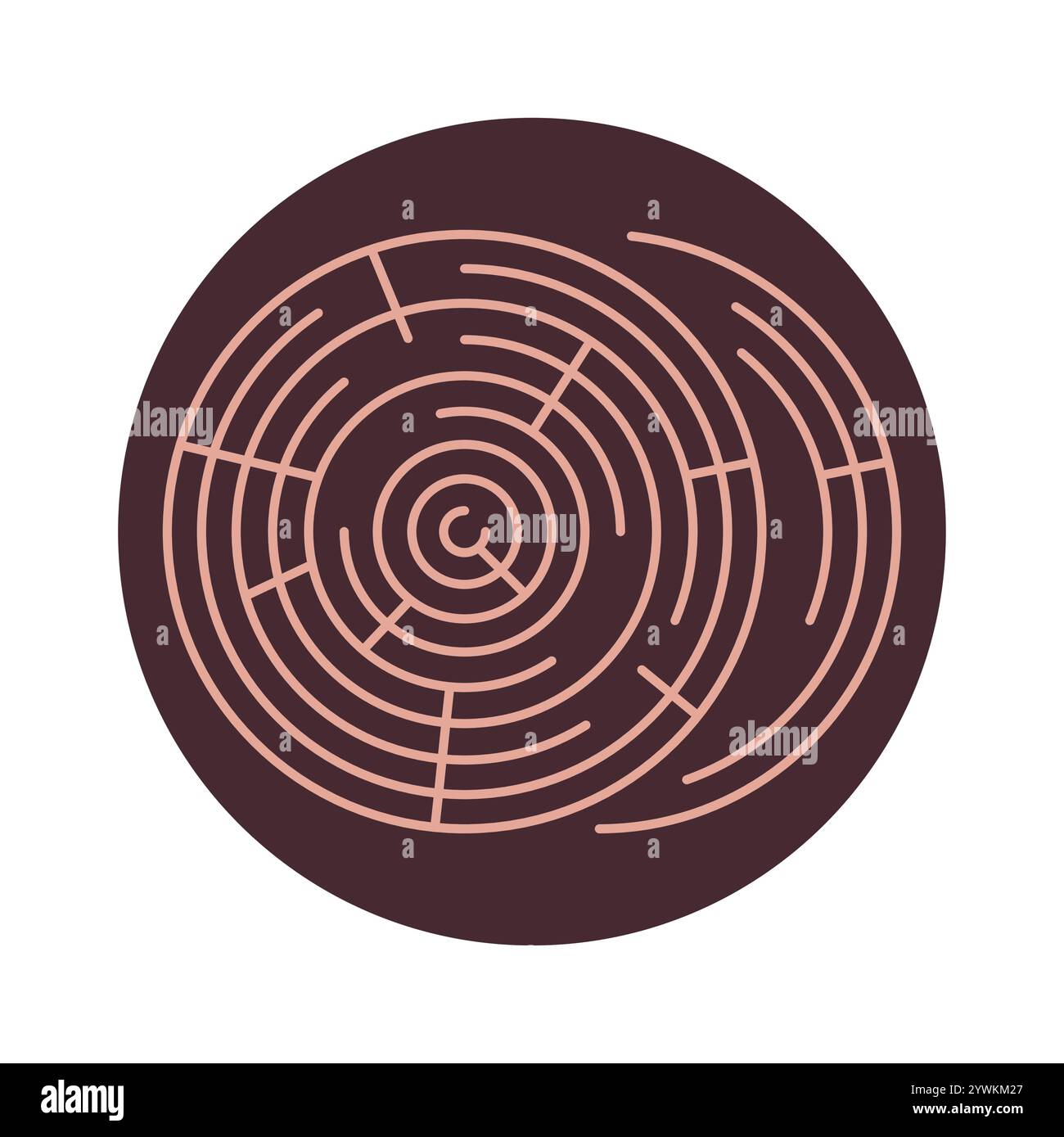 Round wood line black icon. Sign for web page, mobile app, button, logo ...