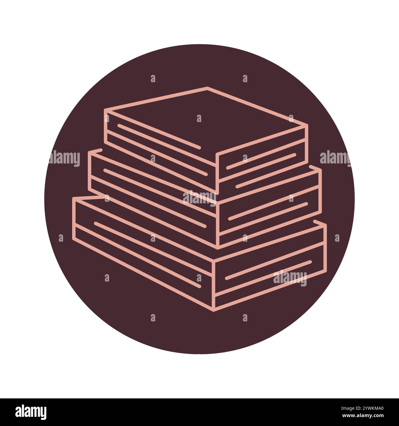 Sheets of wood materials line black icon. Sign for web page, mobile app ...