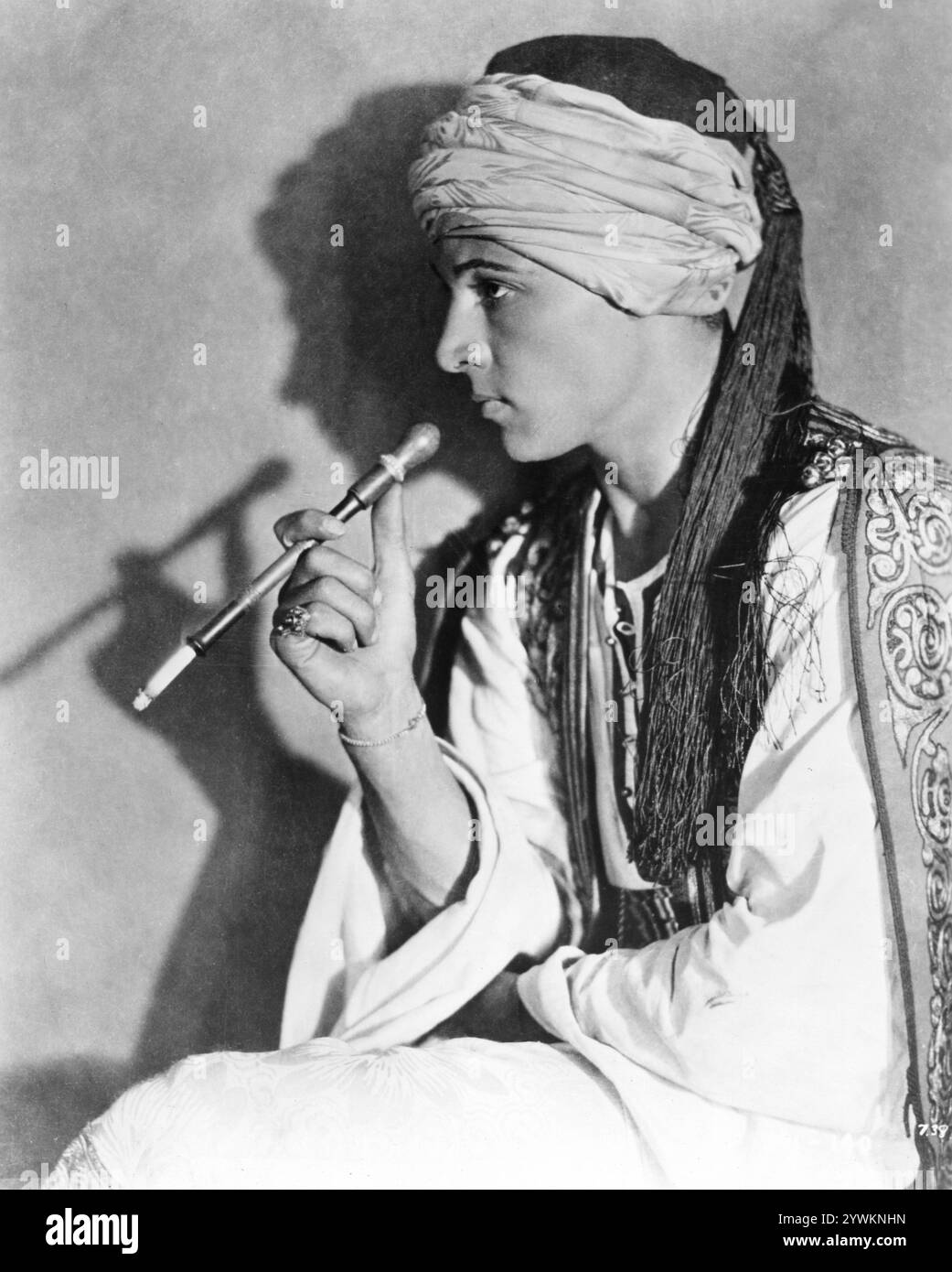 Legendary Silent Film Star RUDOLPH VALENTINO as Ahmed Ben Hassan in THE ...