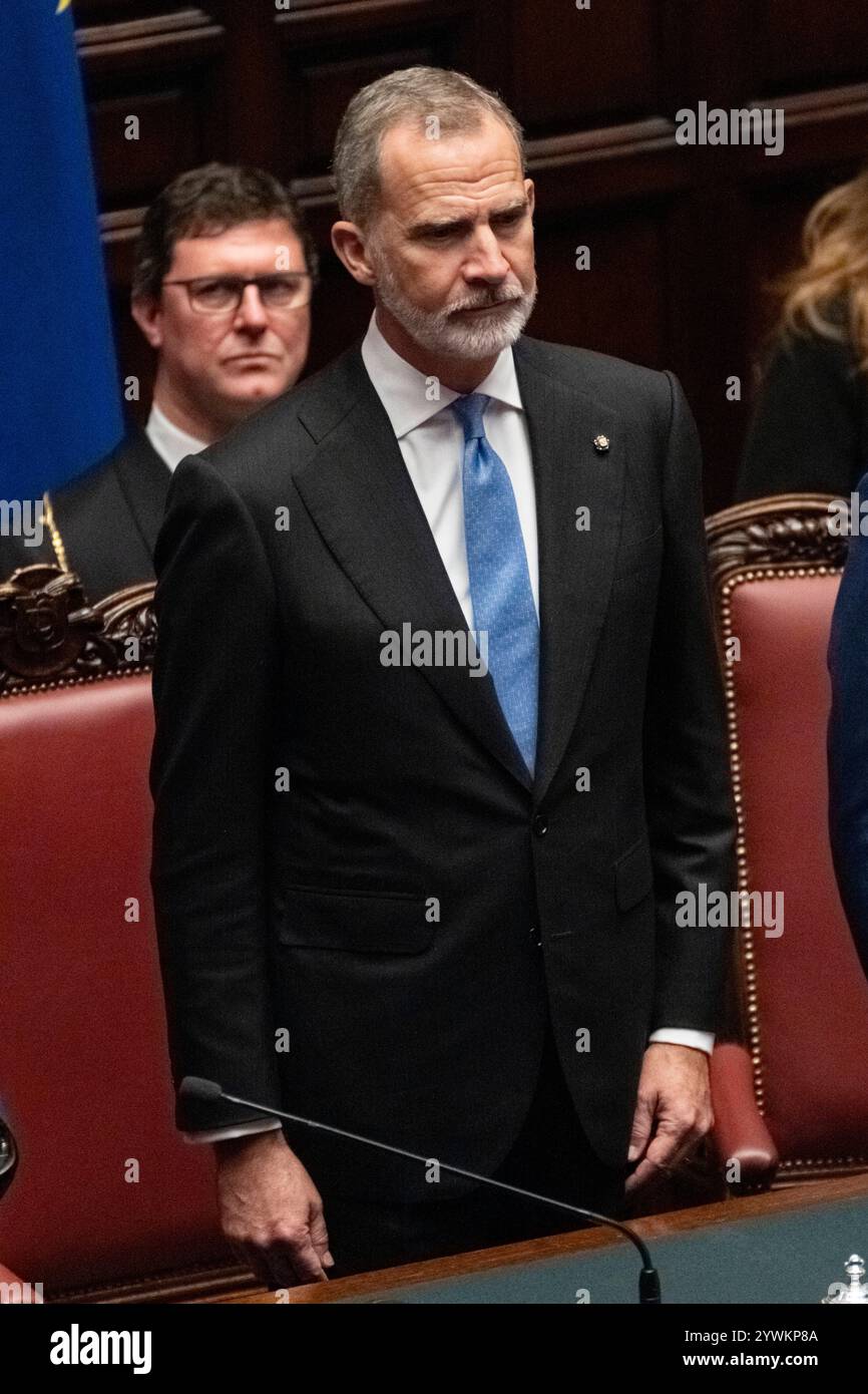 Rome, King Felipe and Letizia of Spain on a state visit to Rome ...