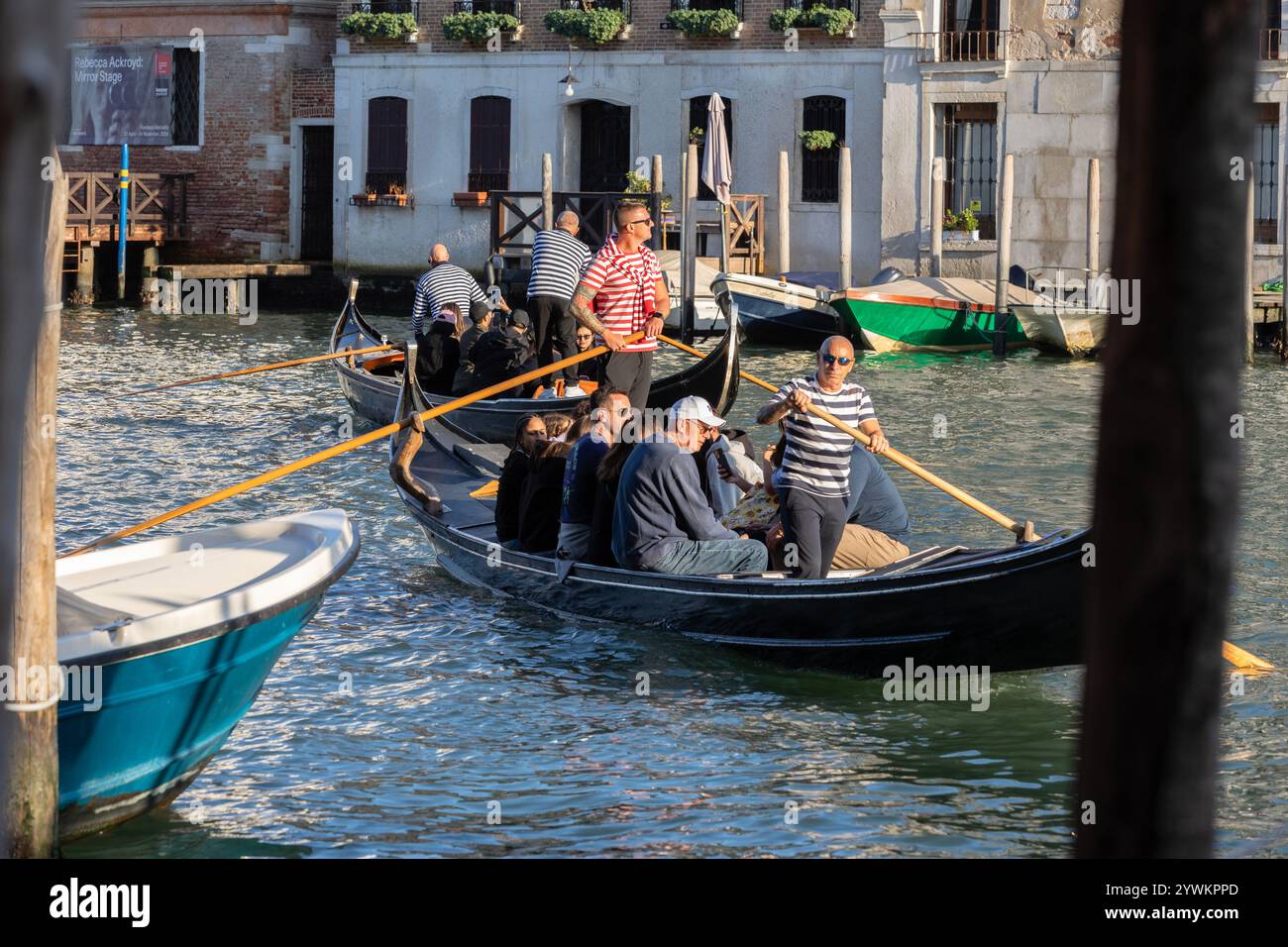 Venice, Italy - September 30, 2024: Traghetto Gondola Ferry service for ...