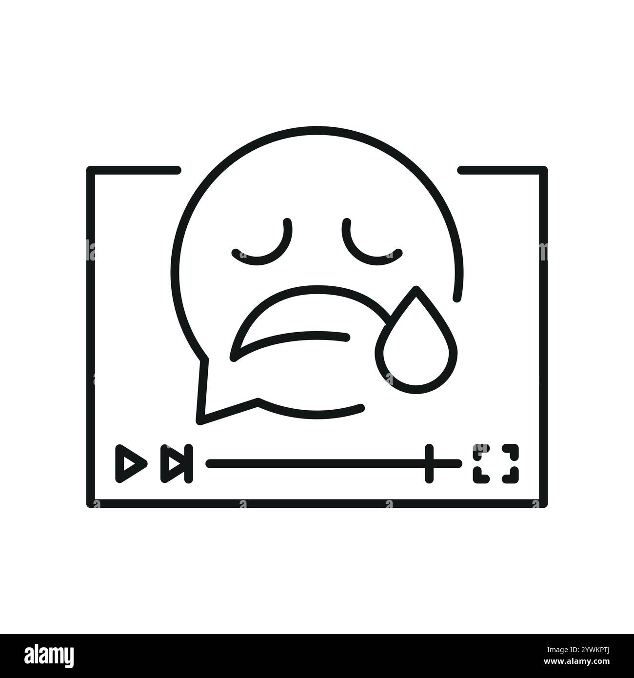 Drama genre line black icon. Sign for web page, mobile app, button ...