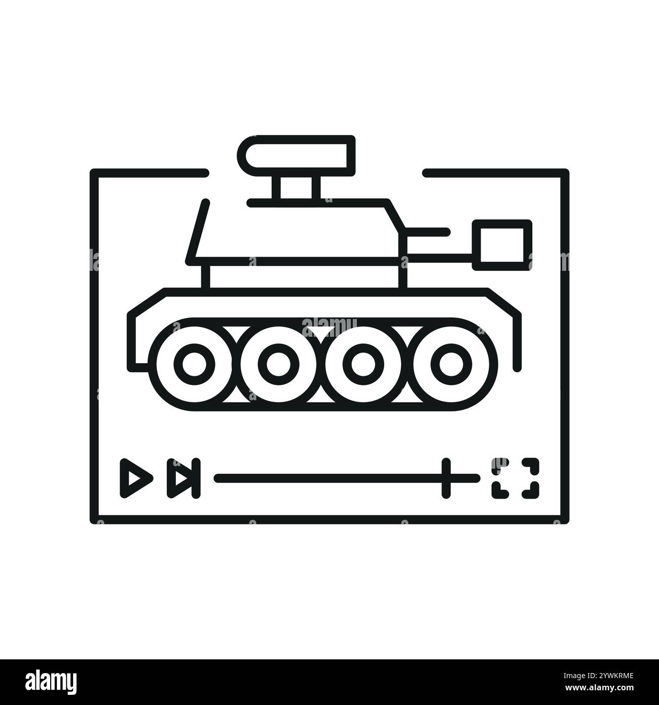 War genre line black icon. Sign for web page, mobile app, button, logo ...