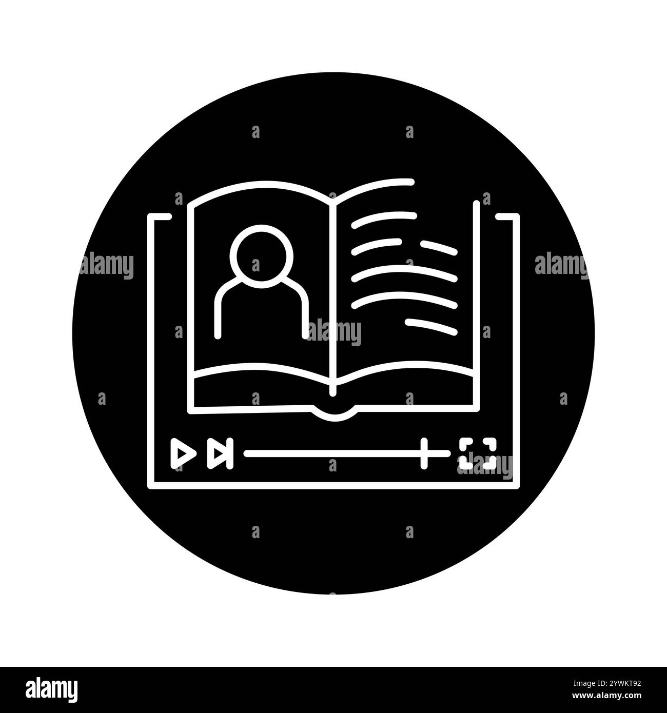 Biography film genre line black icon. Sign for web page, mobile app ...