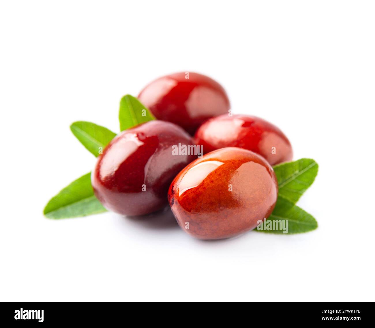 Sweet dates fruits on white backgrounds. Ripe jujuba plant on white ...