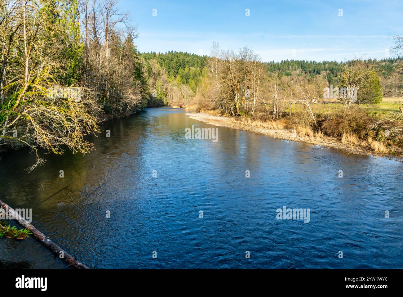 A view of the Green River at Flaming Geyser State Park in Washington ...