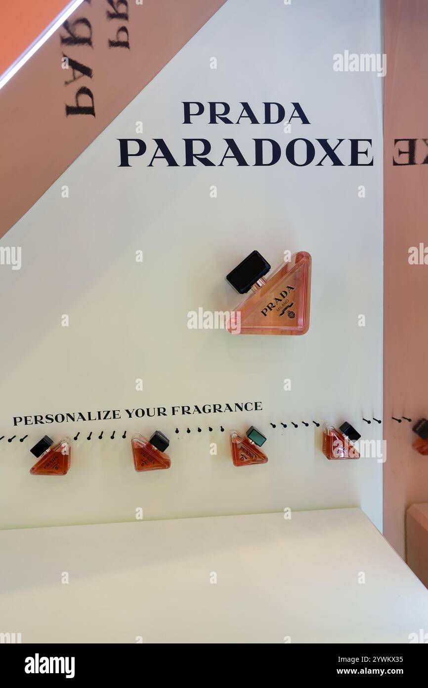 KUALA LUMPUR, MALAYSIA - DECEMBER 02, 2023: Prada Paradoxe on display ...