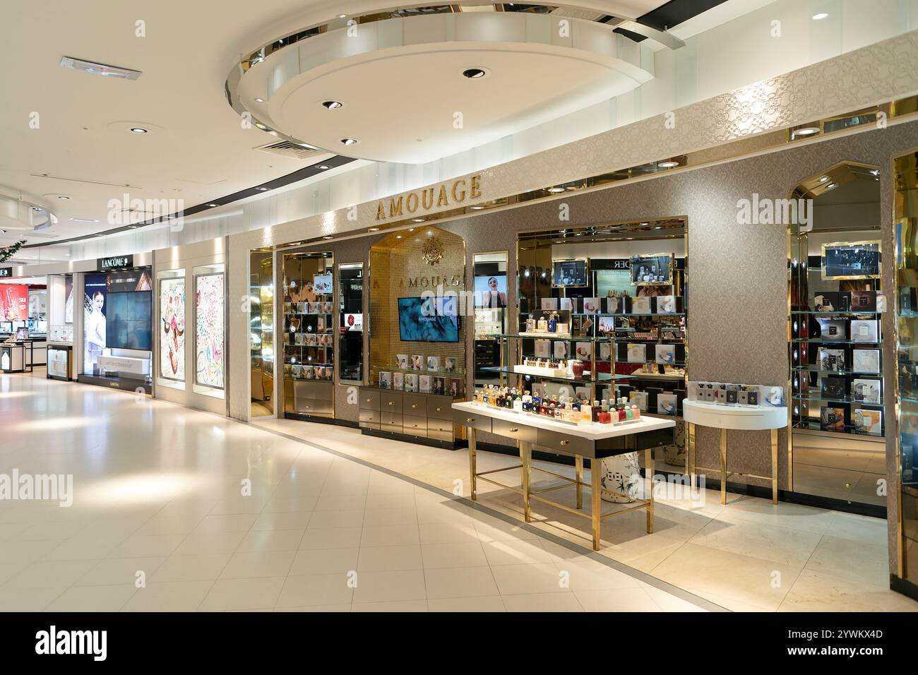 KUALA LUMPUR, MALAYSIA - DECEMBER 02, 2023: Amouage products on display ...