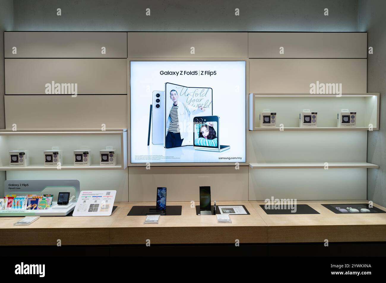 KUALA LUMPUR, MALAYSIA - DECEMBER 02, 2023: gadgets on display at the ...