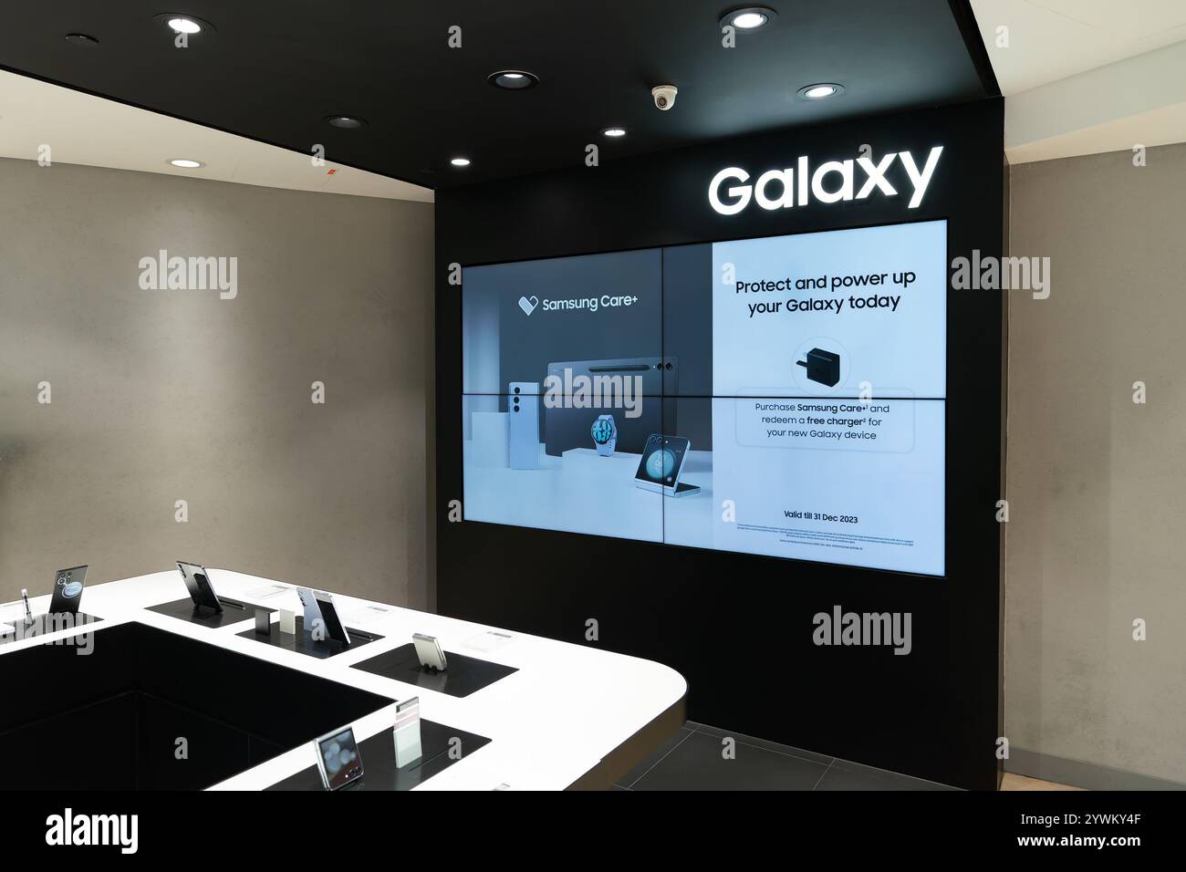 KUALA LUMPUR, MALAYSIA - DECEMBER 02, 2023: gadgets on display at the ...