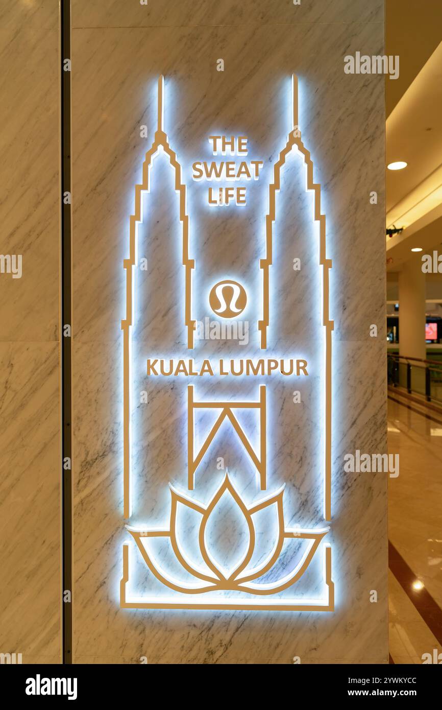 KUALA LUMPUR, MALAYSIA - DECEMBER 02, 2023: the Petronas Towers sign ...