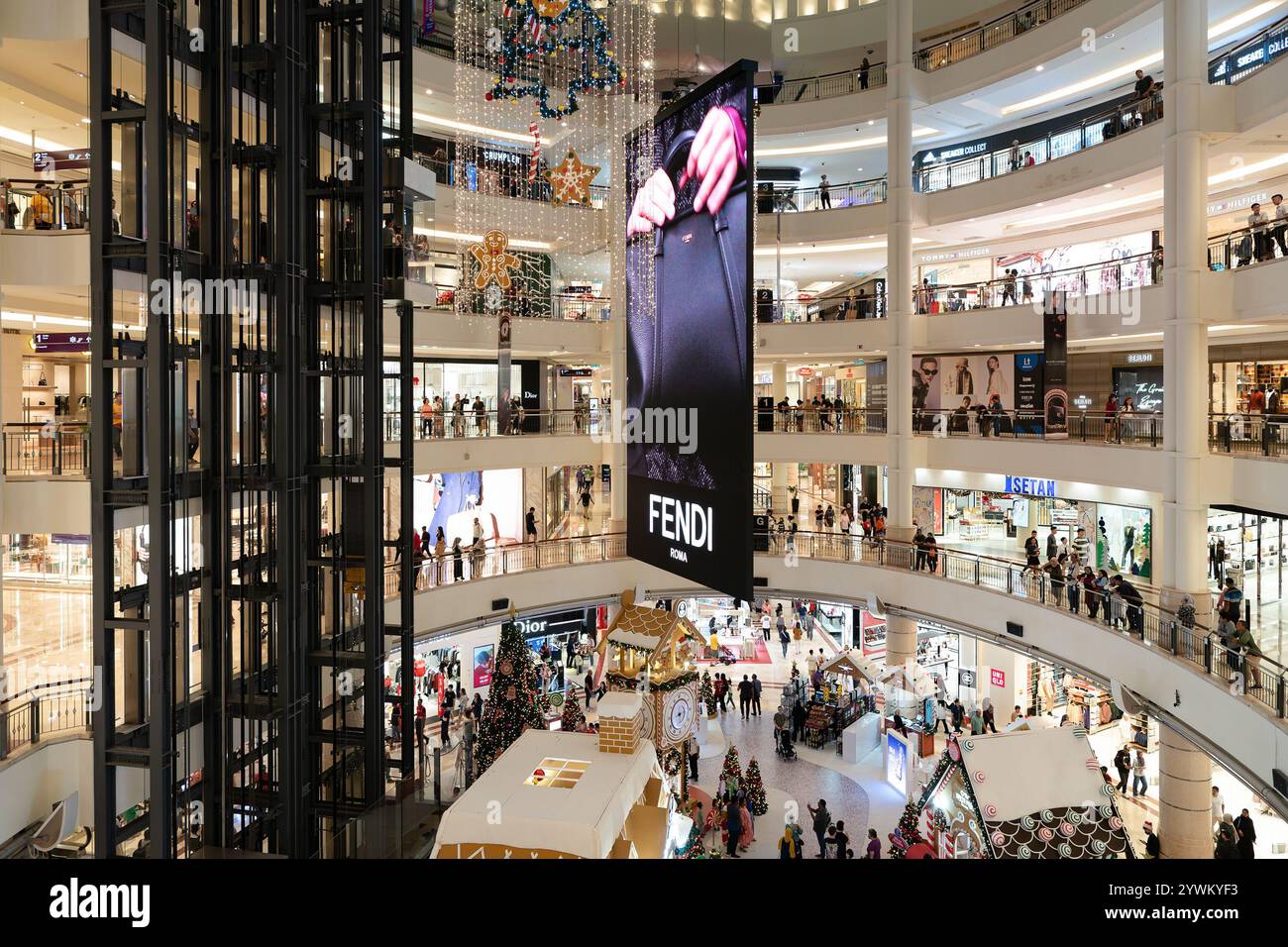 KUALA LUMPUR, MALAYSIA - DECEMBER 02, 2023: Christmas decorations in ...