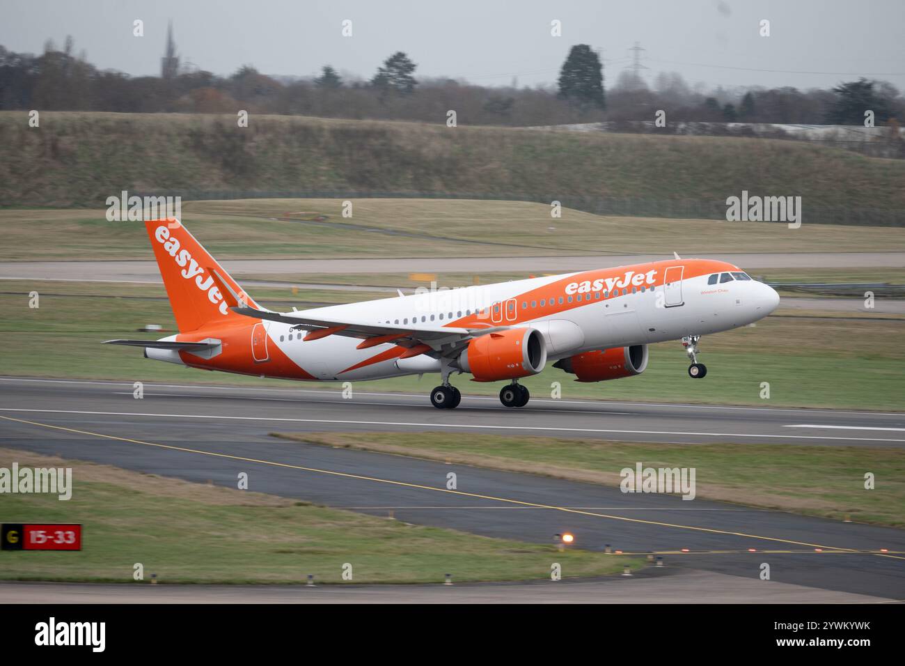 Easyjet aircraft taking off at Birmingham Airport, UK Stock Photo - Alamy