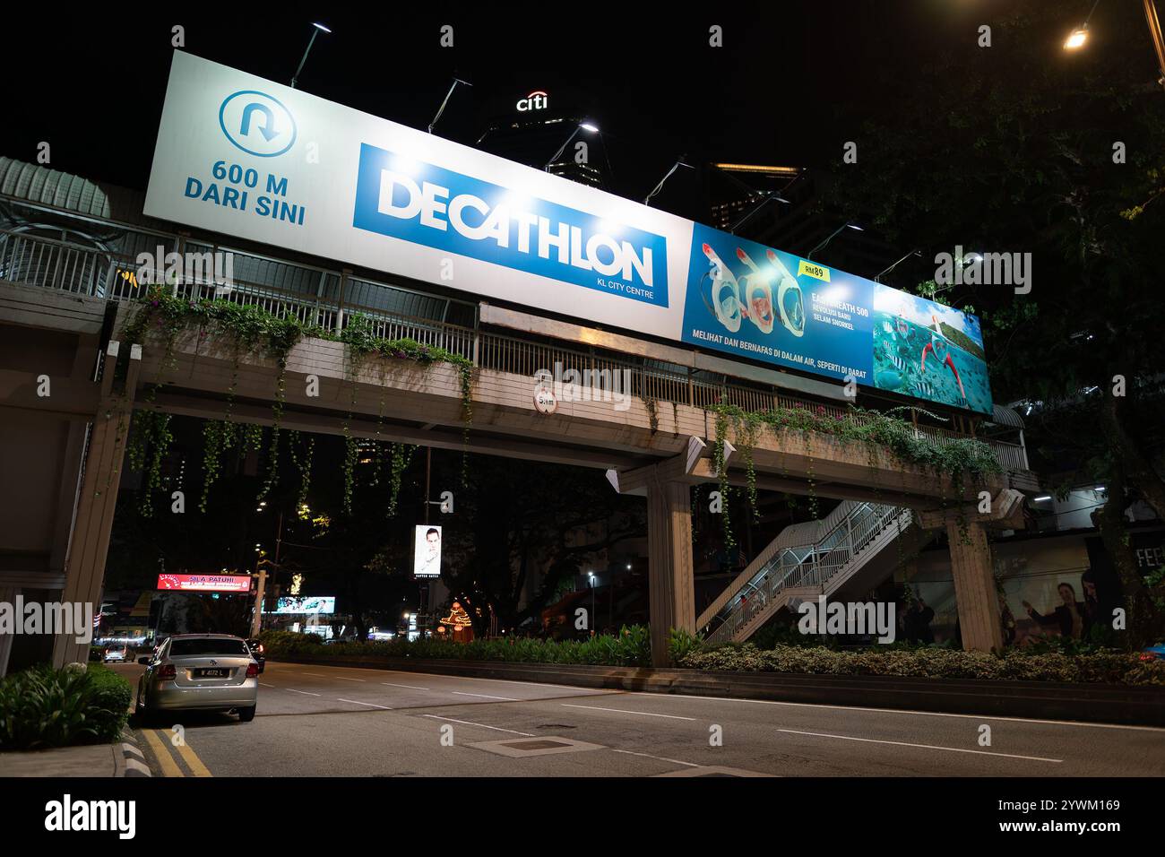 KUALA LUMPUR, MALAYSIA - DECEMBER 02, 2023: street-level view of a ...