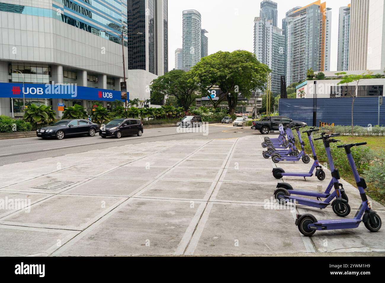 KUALA LUMPUR, MALAYSIA - DECEMBER 03, 2023: street level view of ...