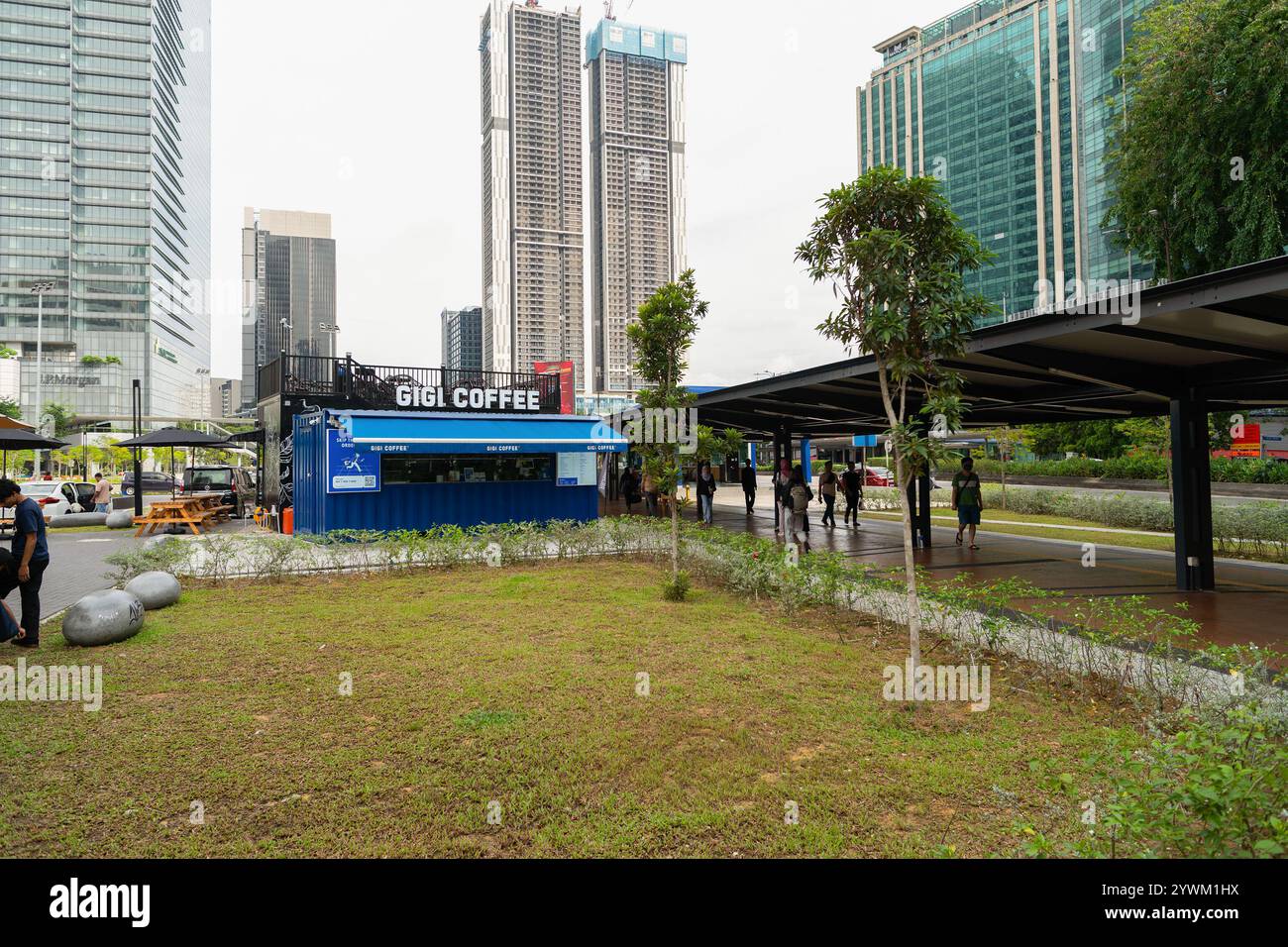 KUALA LUMPUR, MALAYSIA - DECEMBER 03, 2023: street level view of ...