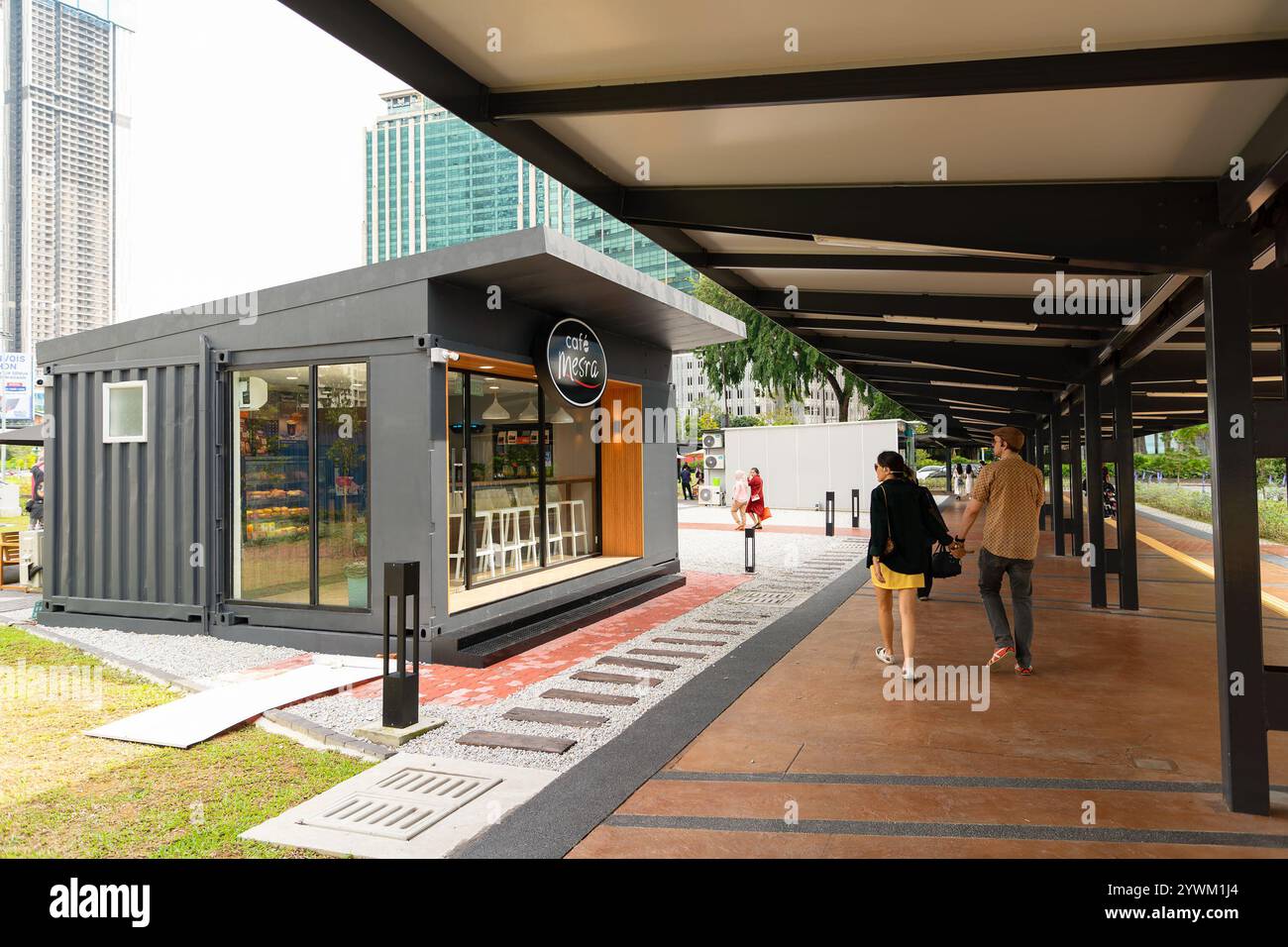 KUALA LUMPUR, MALAYSIA - DECEMBER 03, 2023: street level view of ...
