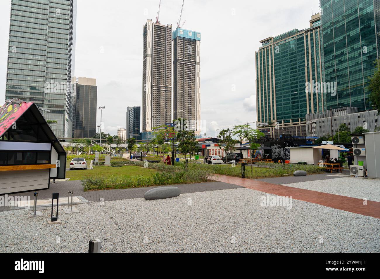 KUALA LUMPUR, MALAYSIA - DECEMBER 03, 2023: street level view of ...