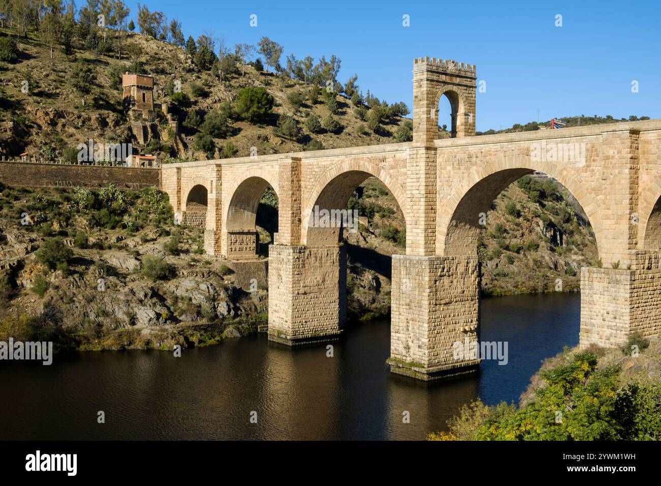 Roman Bridge of Alcantara in Extremadura, Spain Stock Photo - Alamy
