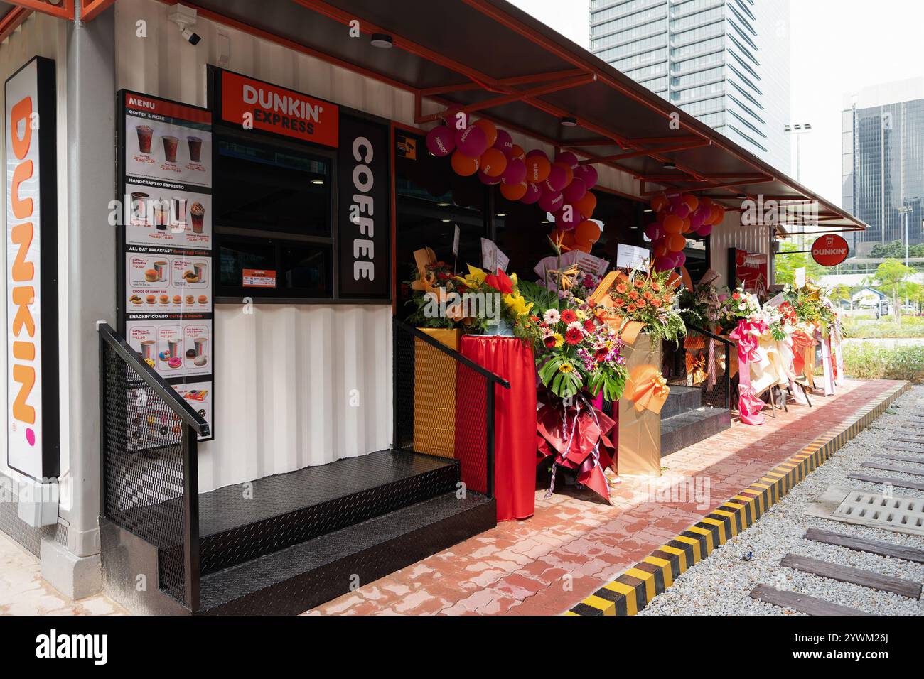KUALA LUMPUR, MALAYSIA - DECEMBER 03, 2023: street level view of the ...