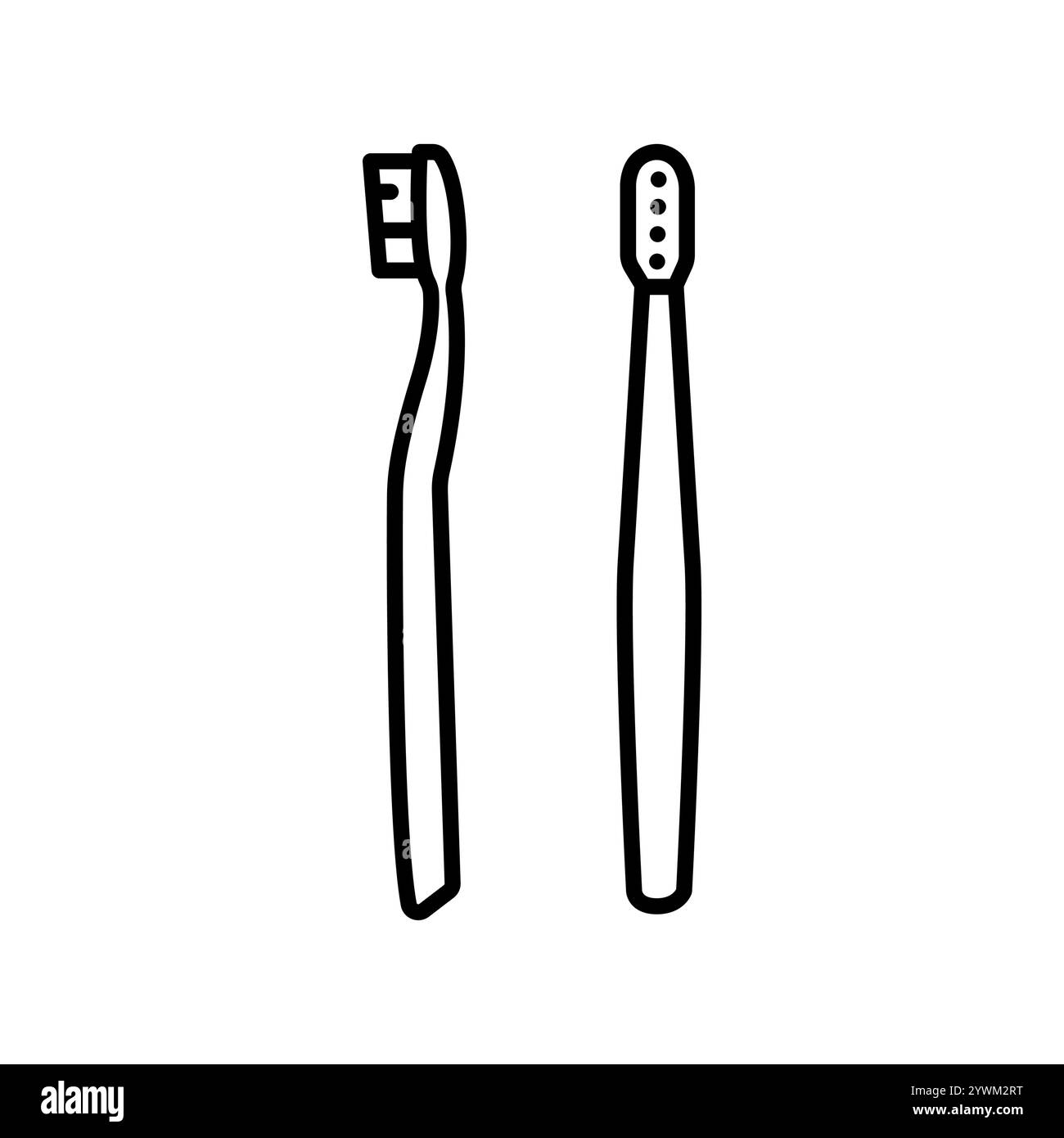 Toothbrush line black icon. Sign for web page, mobile app, button, logo ...