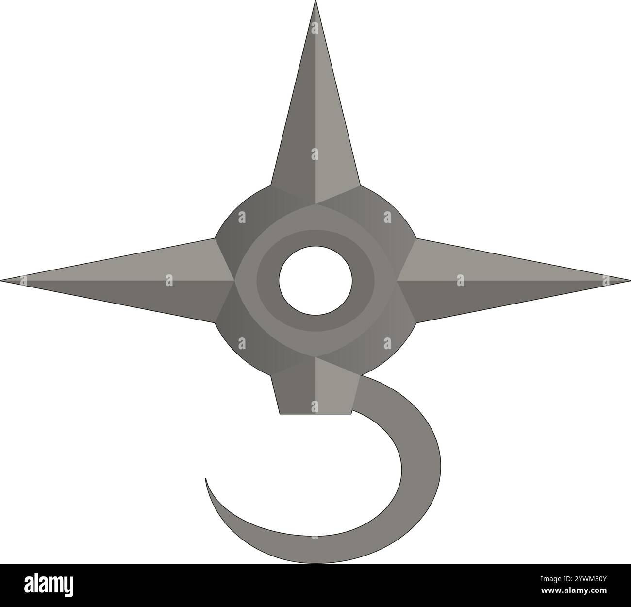 Japanese style symbol resembling the sun with a moon crescent. It is ...