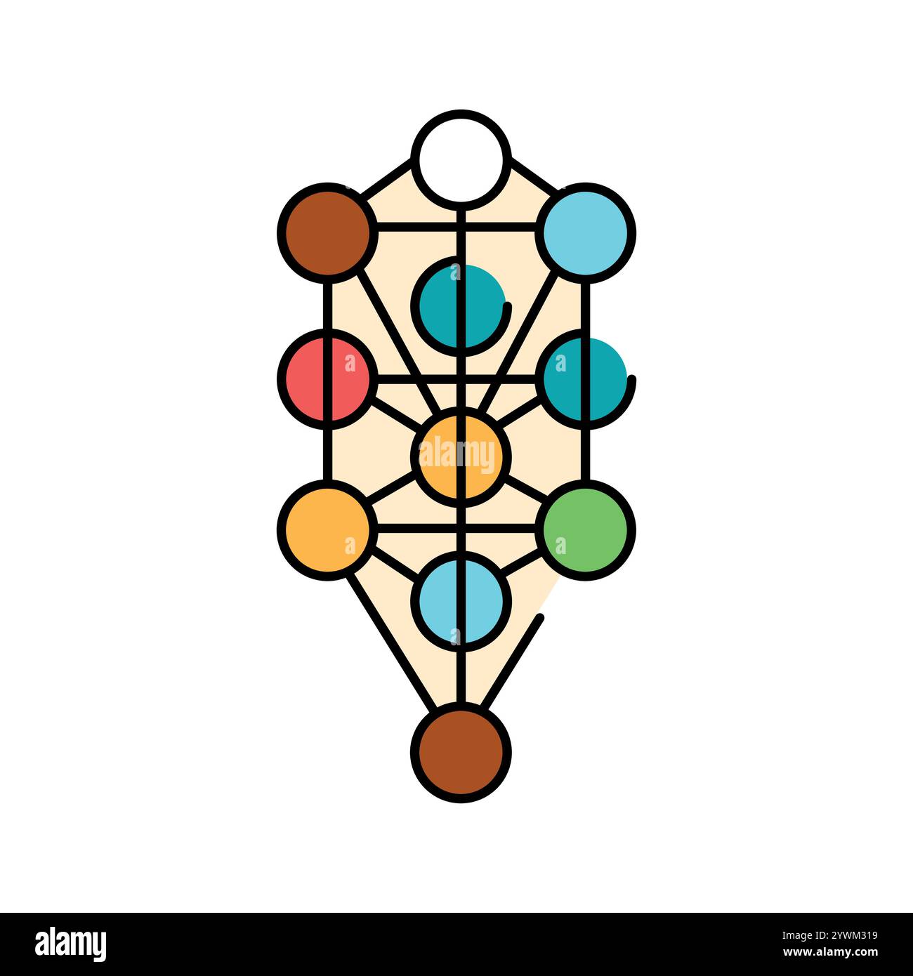 Kabbalah color icon. Judaism religion.Sign for web page, mobile app ...