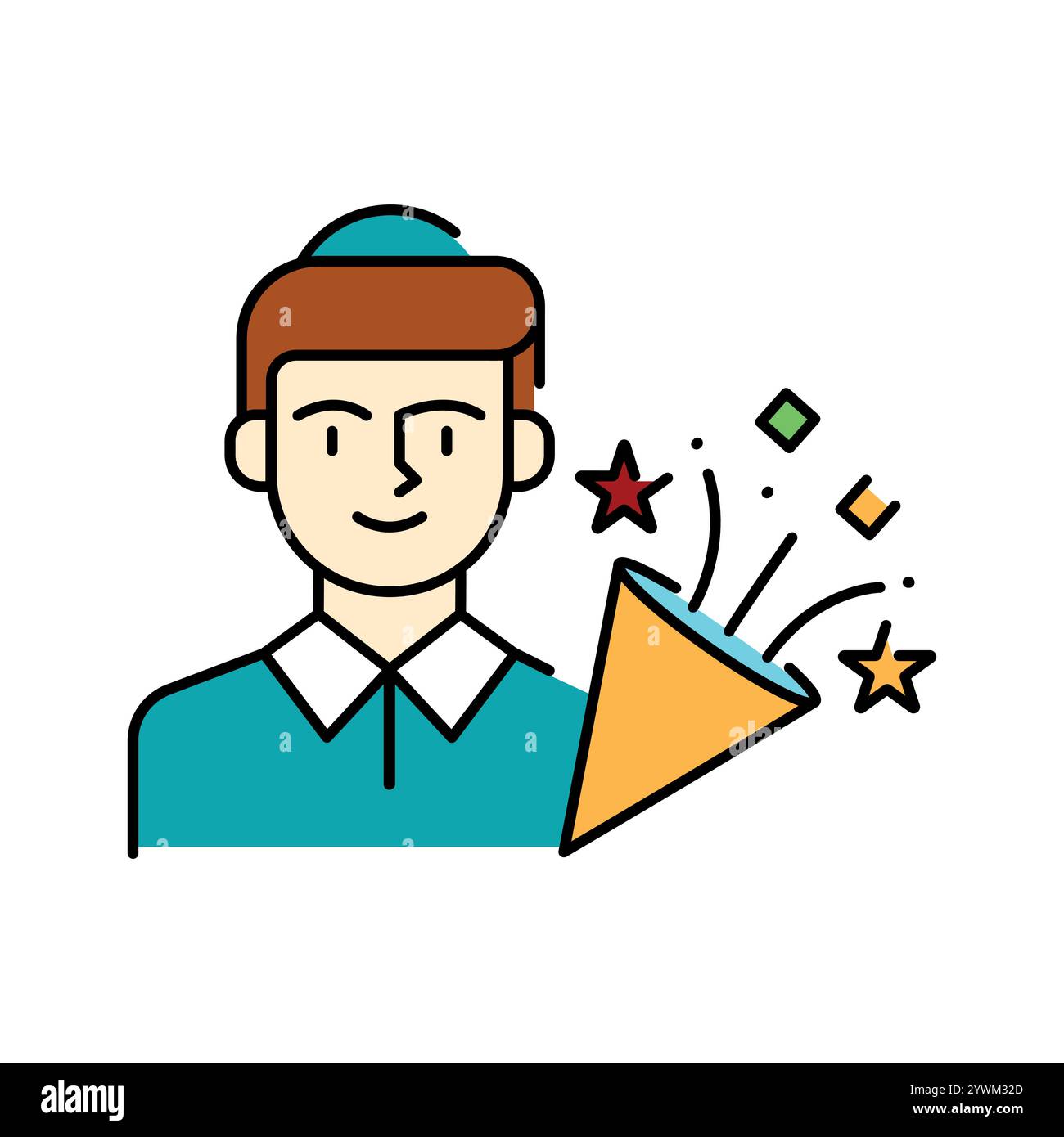 Bar mitzvah color icon. Judaism religion.Sign for web page, mobile app ...