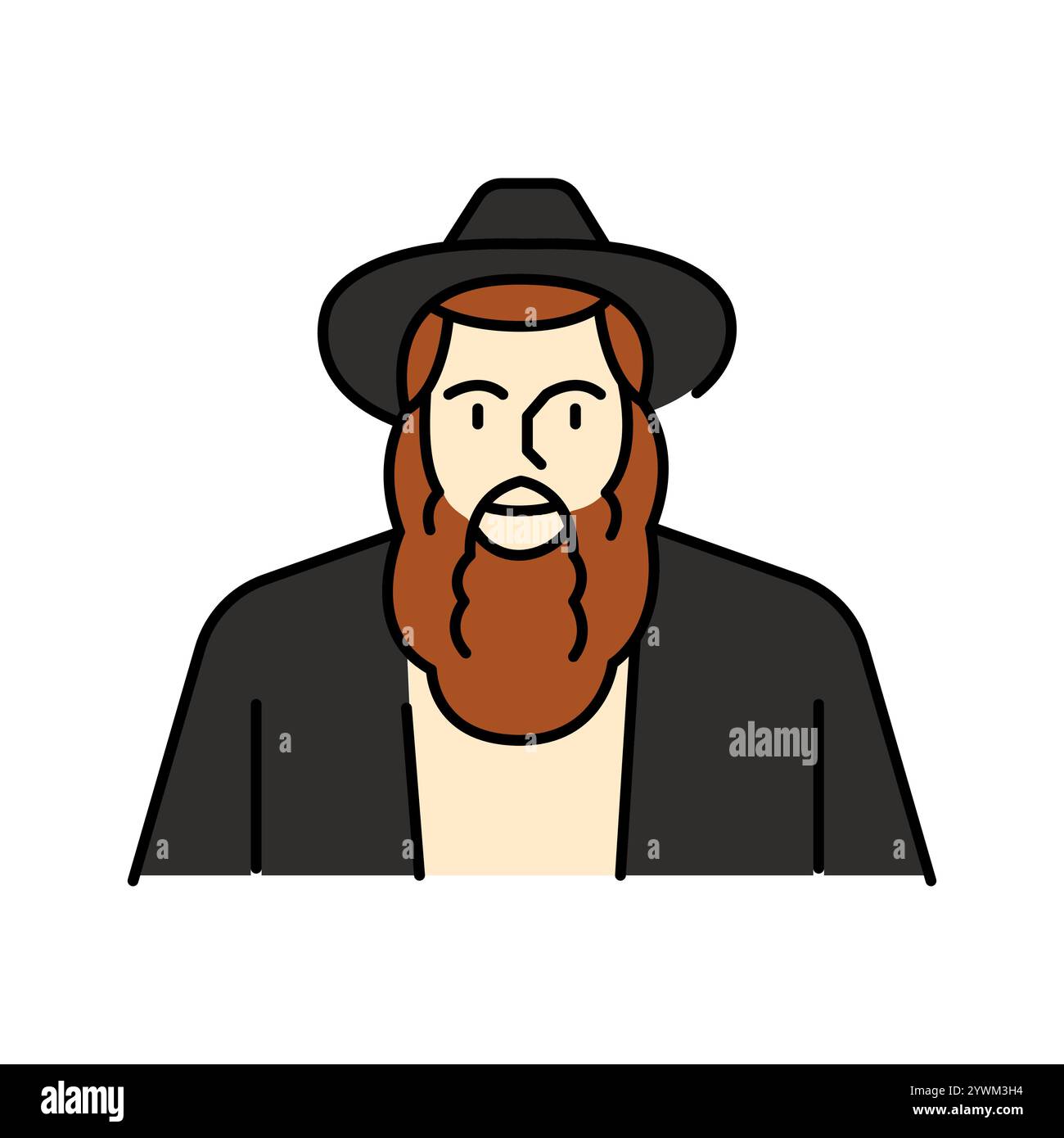 Rabbi color icon. Judaism religion.Sign for web page, mobile app ...