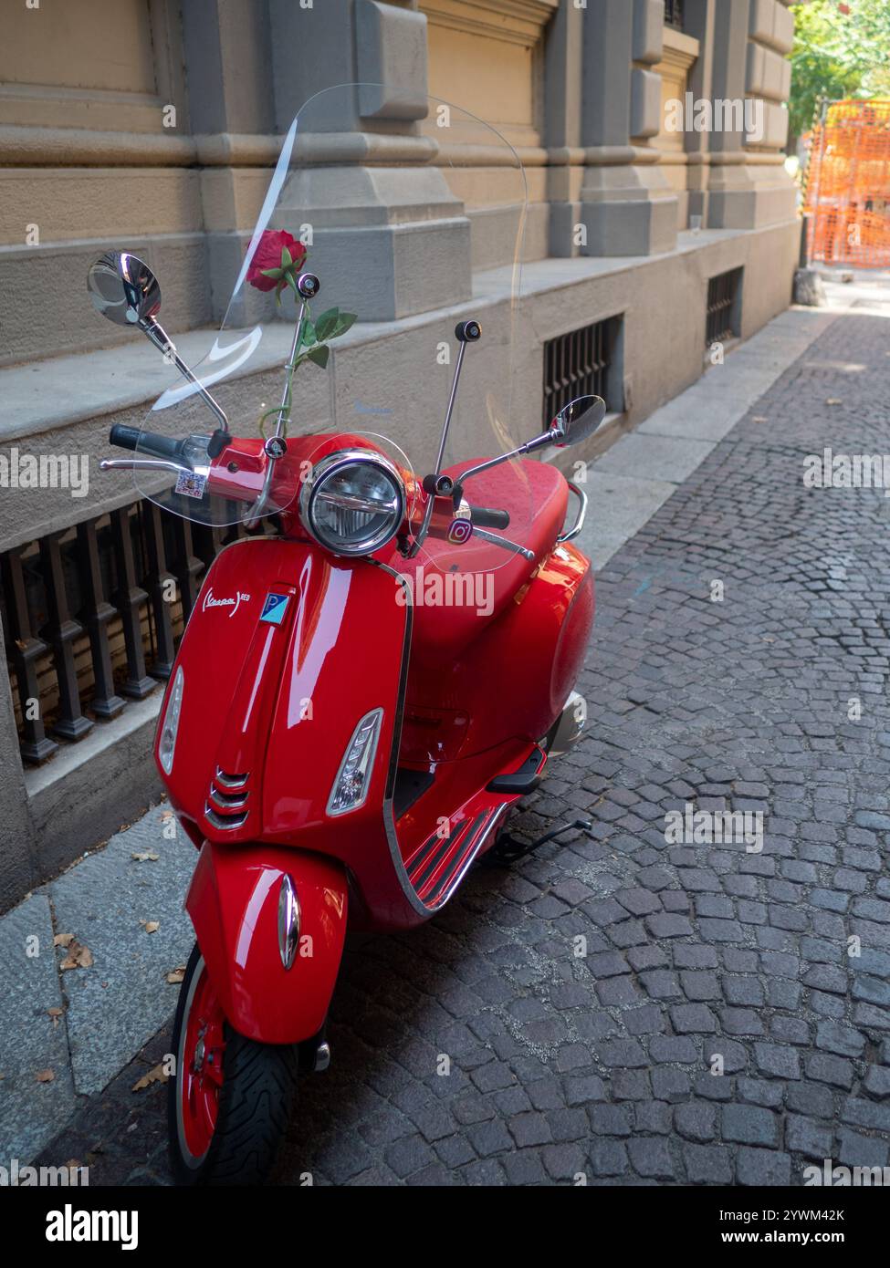 Red motor bike italian style Stock Photo - Alamy