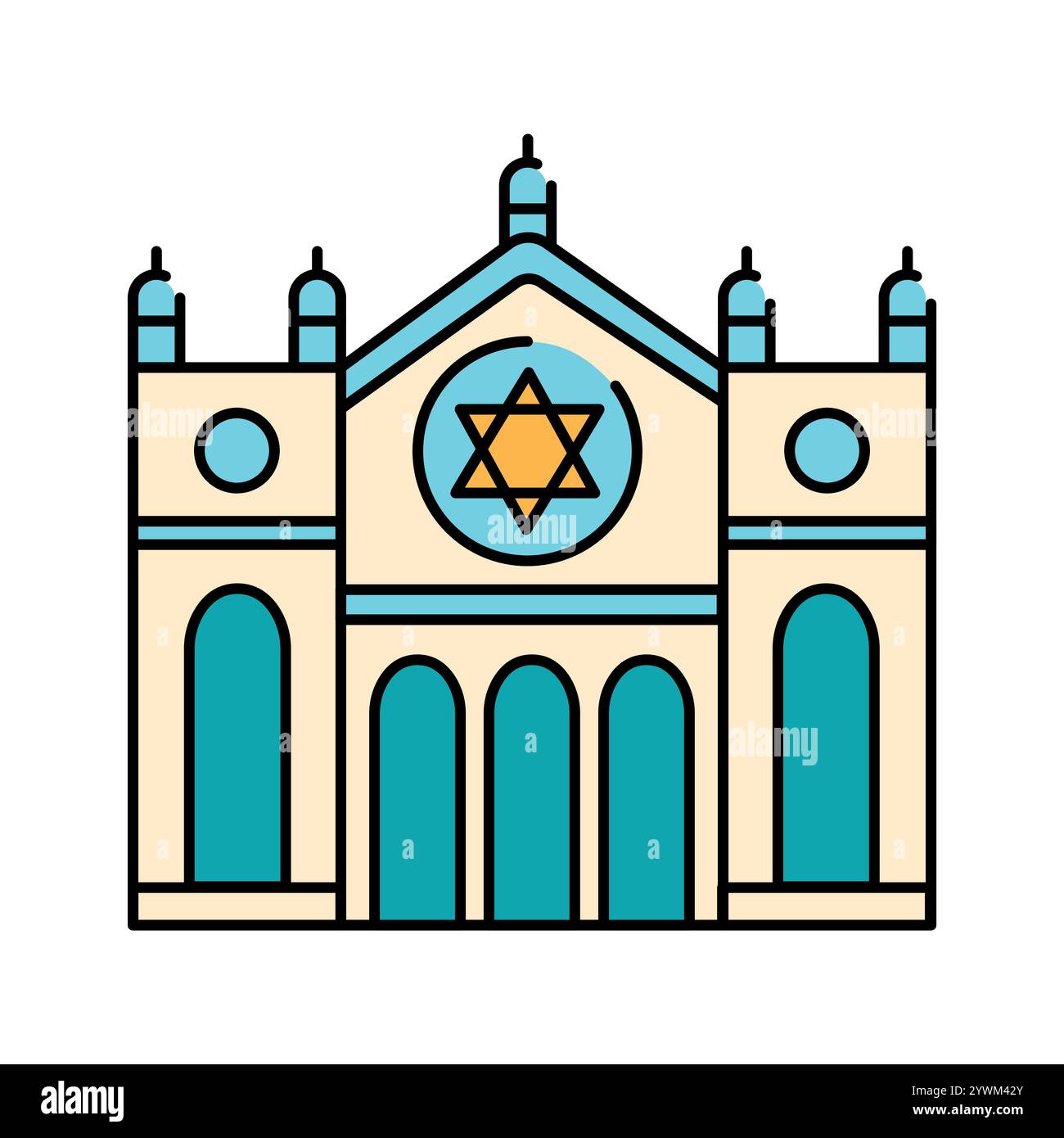 Synagogue jewish center Stock Vector Images - Alamy
