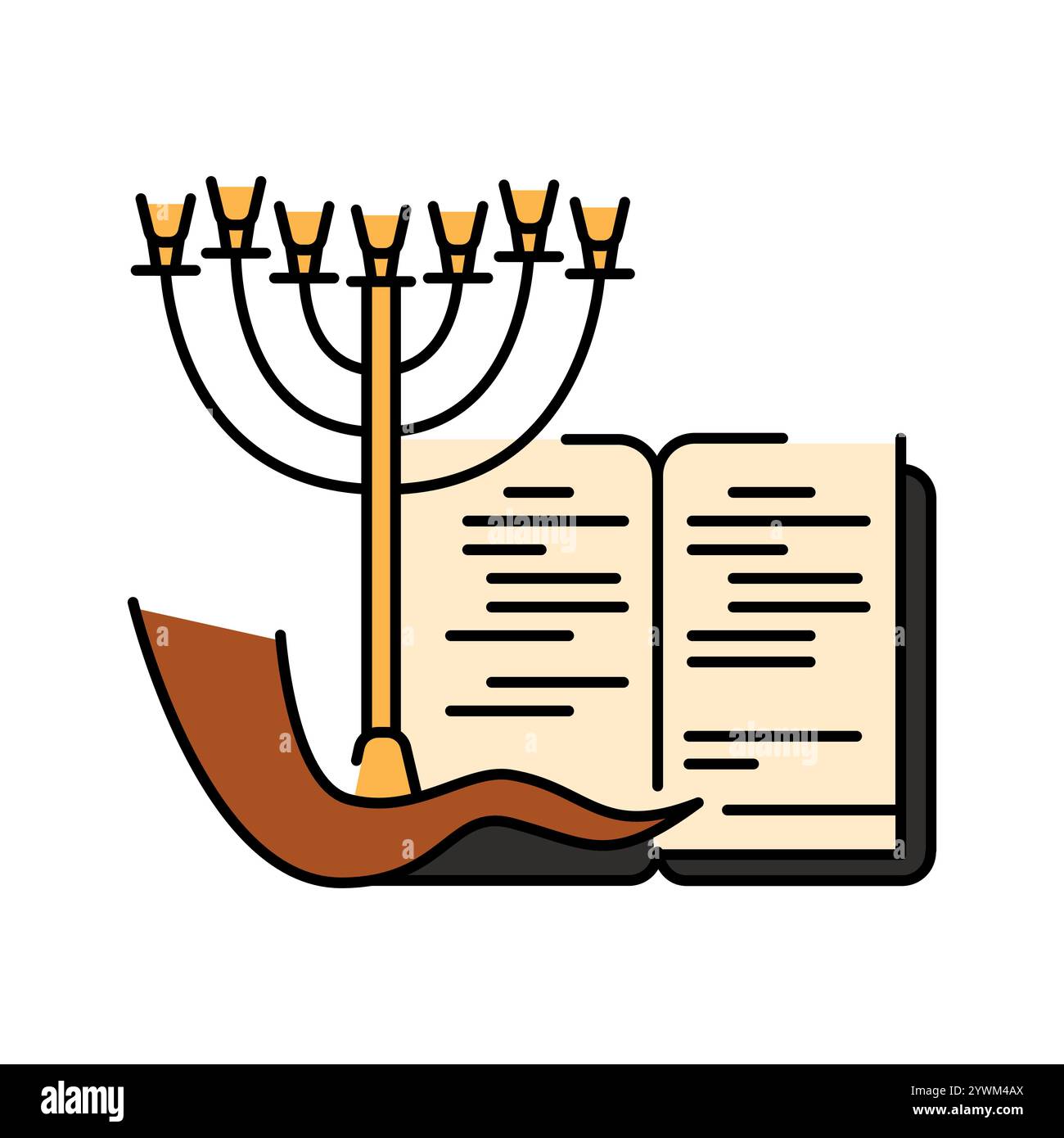 Yom Kippur color icon. Judaism religion.Sign for web page, mobile app ...
