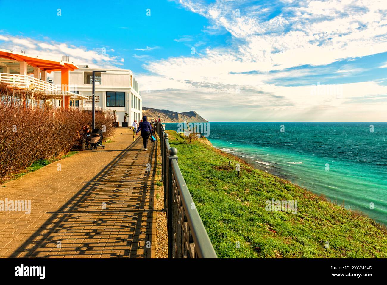 Sea embankment Ivan Ladutko street in Anapa Stock Photo - Alamy