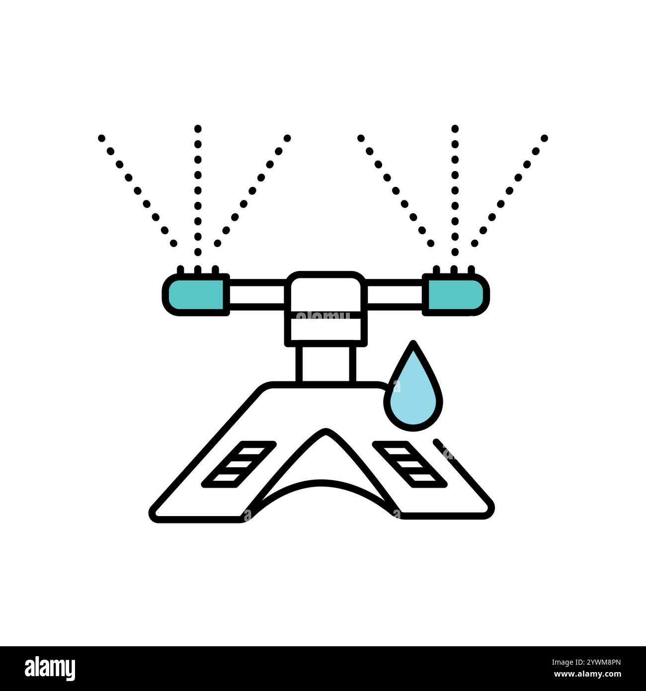 Irrigation system line color icon. Sign for web page, mobile app ...