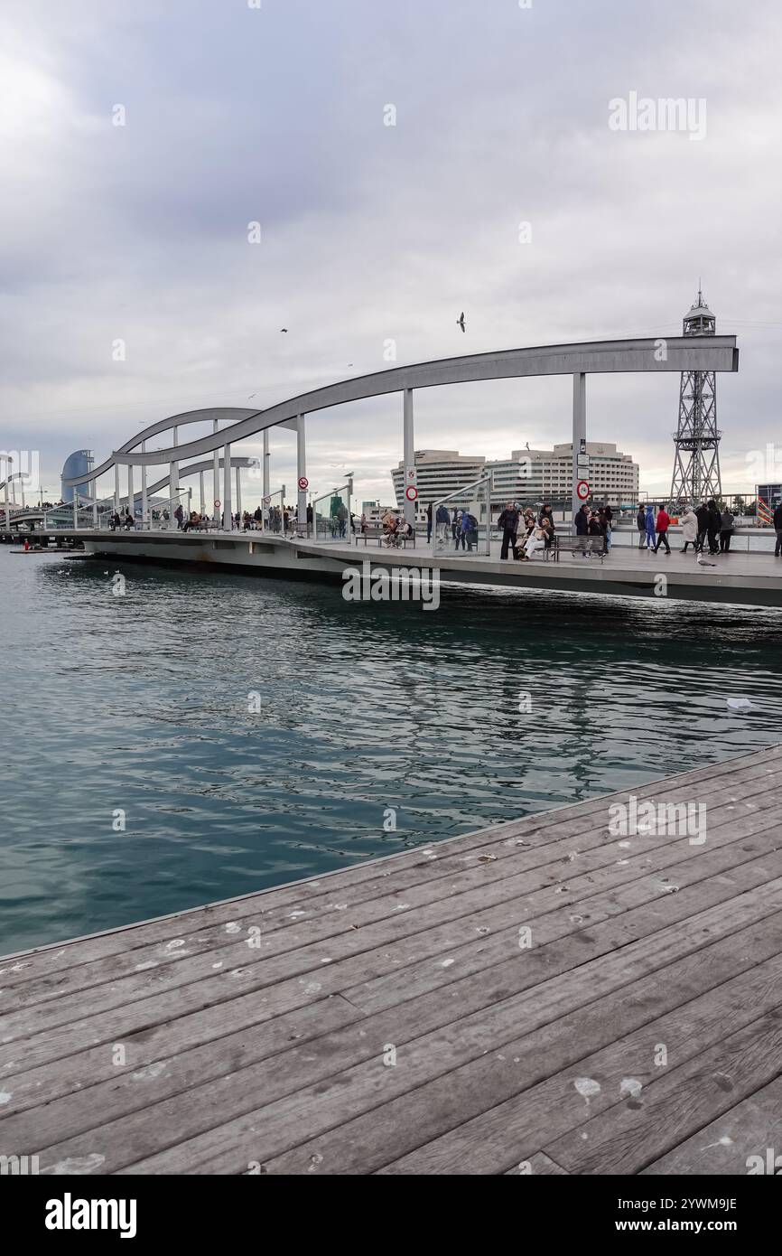 Rambla De Mar is a walkway on the Barcelona waterfront and designed by ...