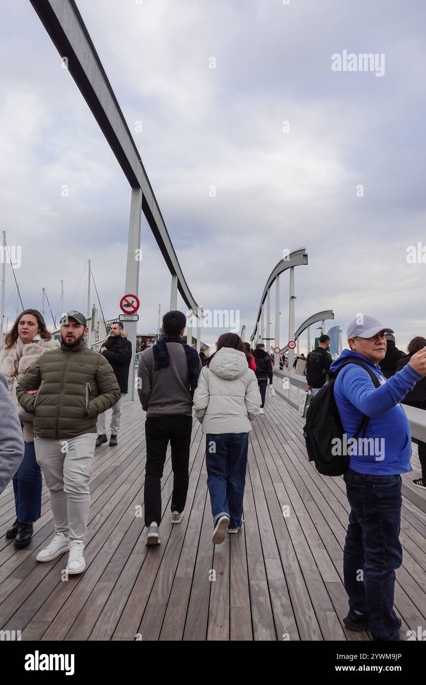 Rambla De Mar is a walkway on the Barcelona waterfront and designed by ...