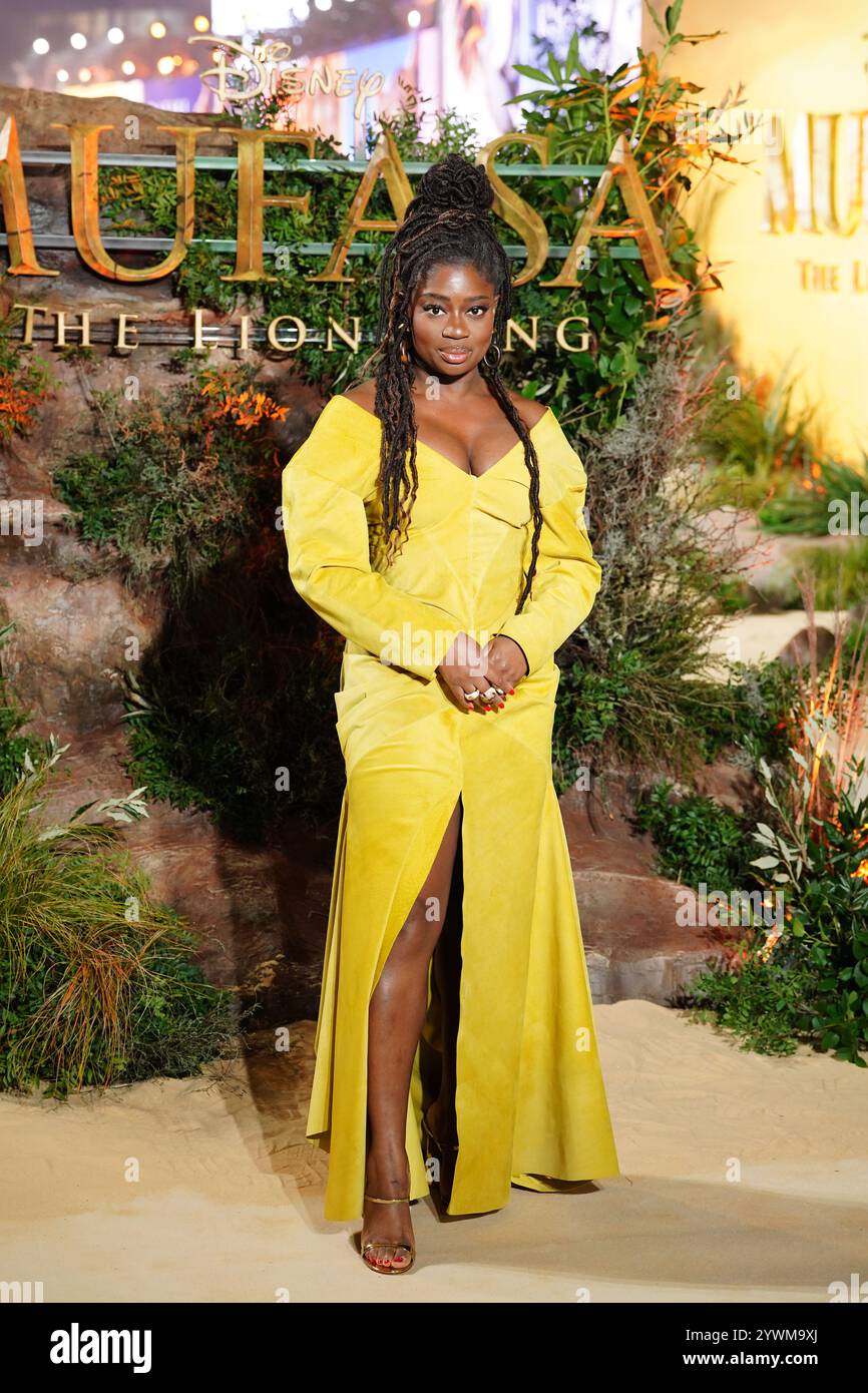 Clara Amfo attending the UK premiere of Mufasa: The Lion King, at ...
