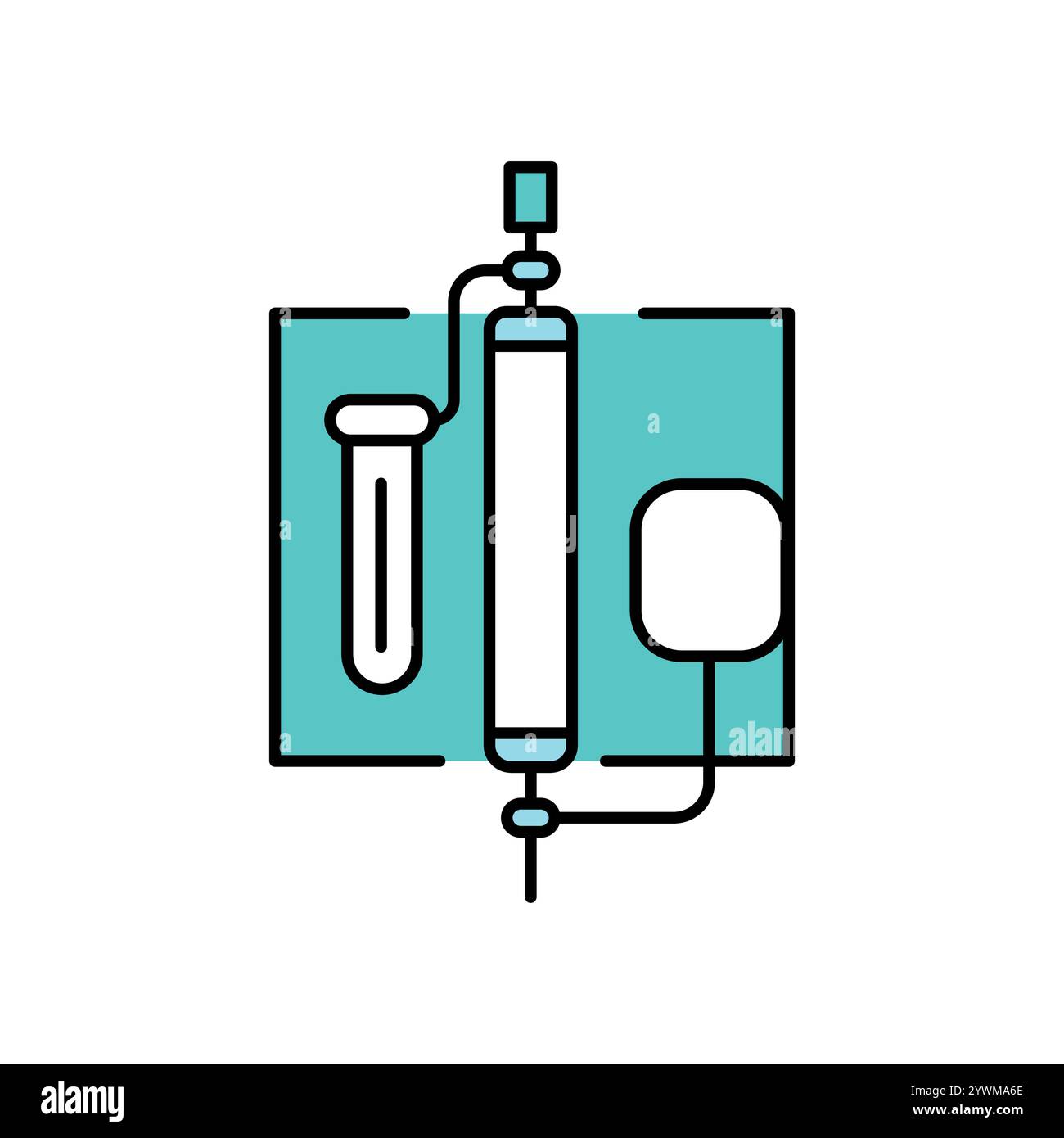 Water technologies line color icon. Sign for web page, mobile app ...