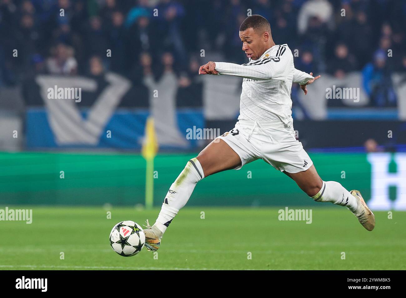 Kylian Mbappe of Real Madrid CF seen in action during UEFA Champions ...