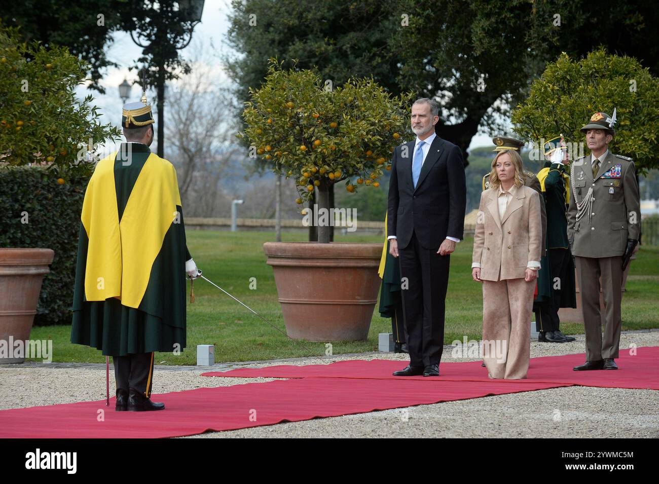 Italy, Rome, December 11, 2024 : State visit to Italy of the Spanish ...