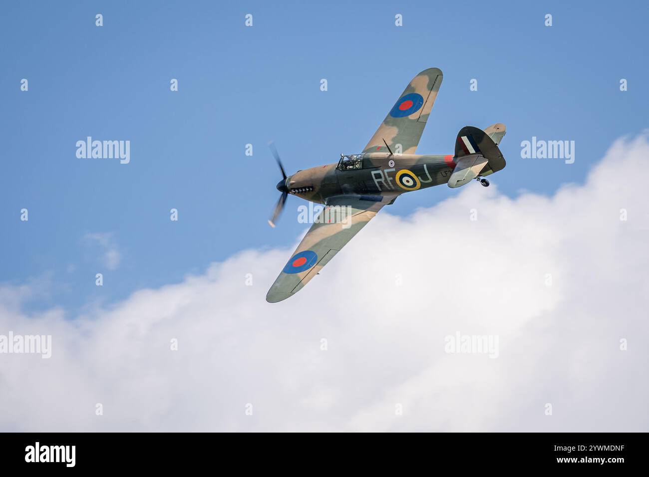 RAF Battle of Britain Memorial Flight Hawker Hurricane, airborne at the ...