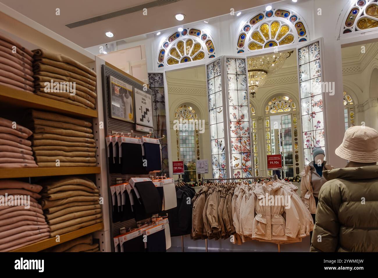 Interior of Uniqlo Retail Store in Old Town of Barcelona, Retaining ...