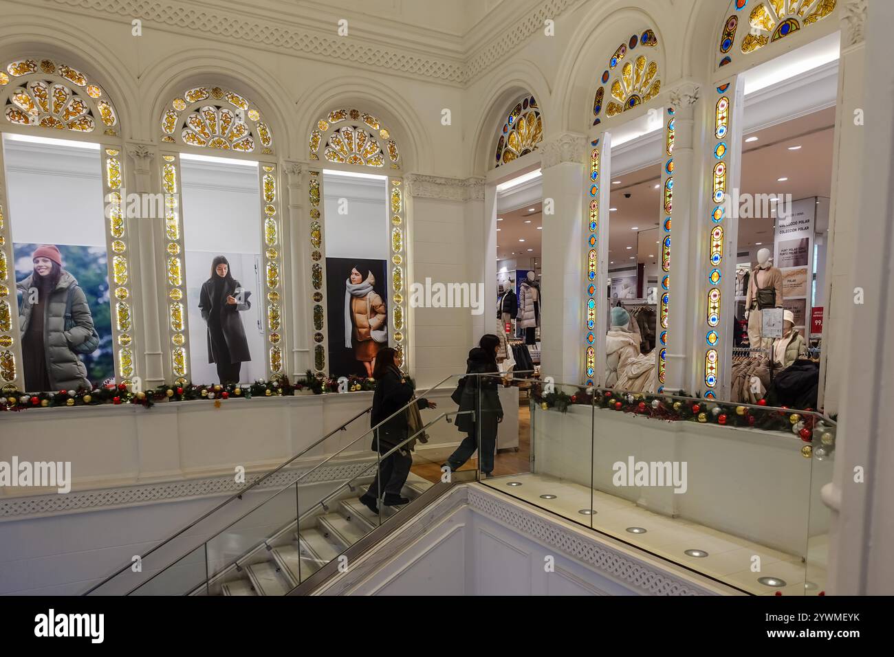 Interior of Uniqlo Retail Store in Old Town of Barcelona, Retaining ...