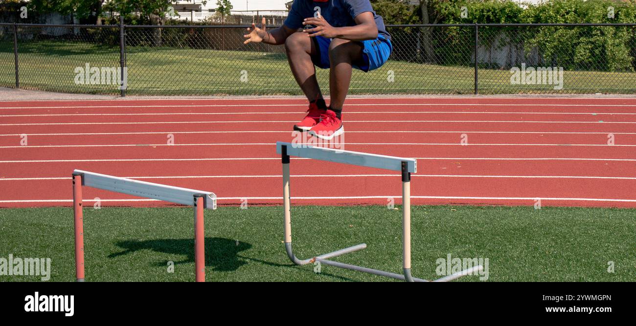 Young athlete performs agility hi-res stock photography and images - Alamy