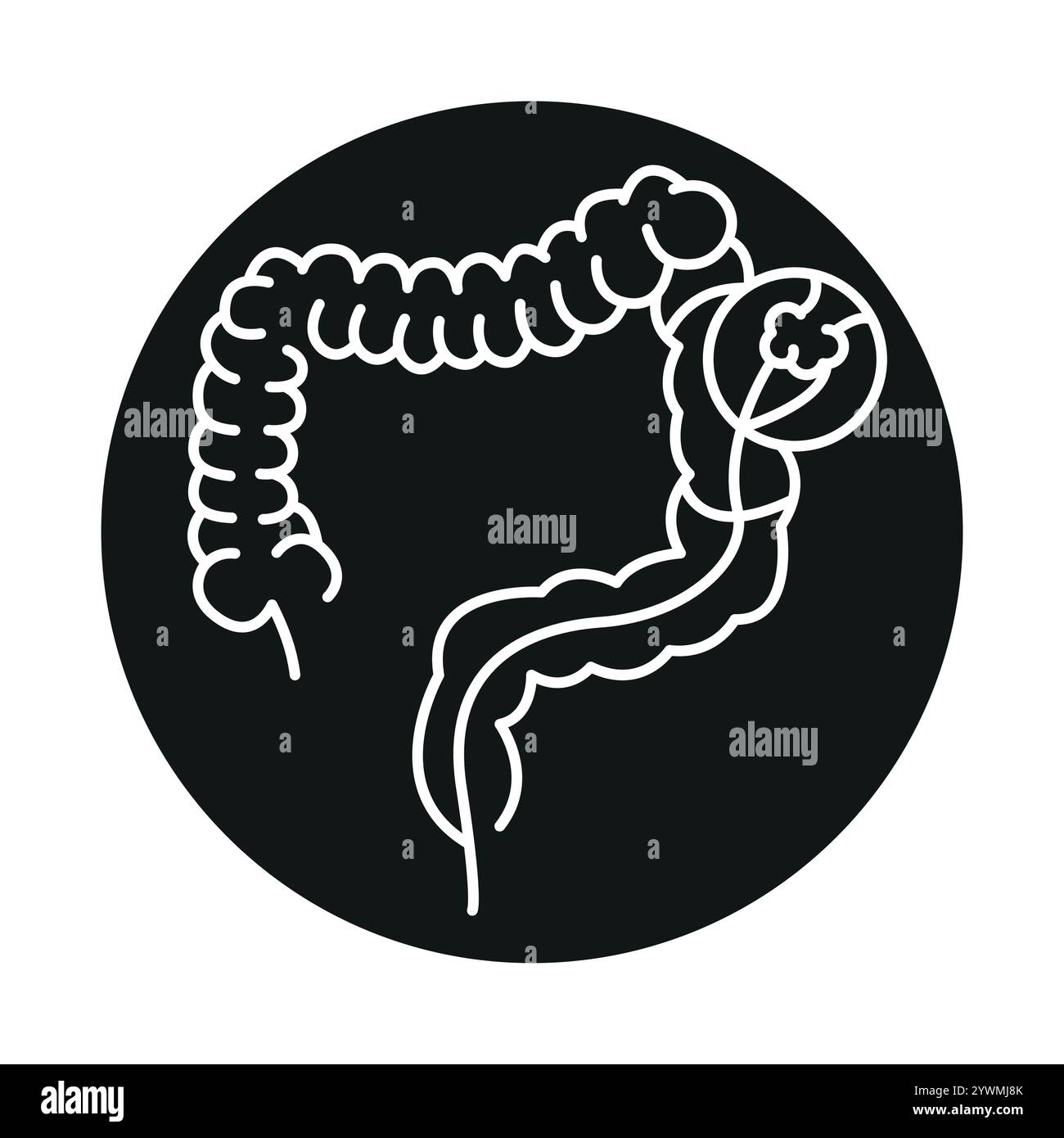 Colonoscopy line black icon. Sign for web page, mobile app, button ...