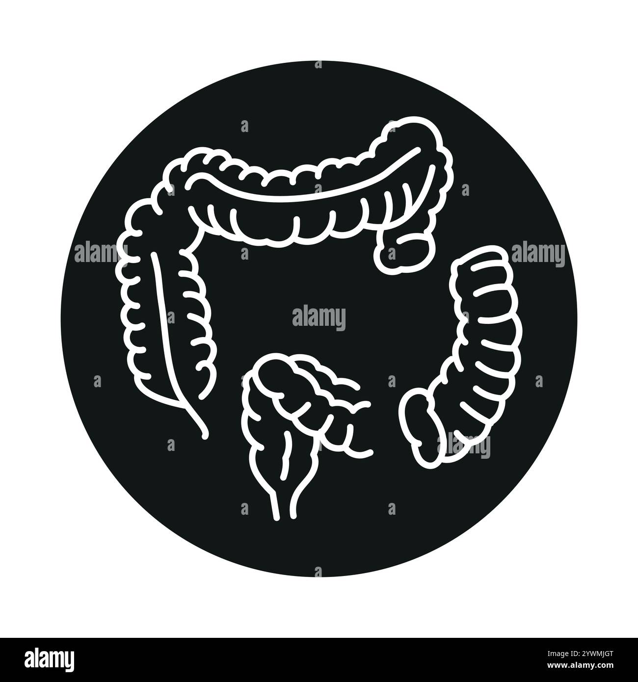 Colectomy line black icon. Sign for web page, mobile app, button, logo ...