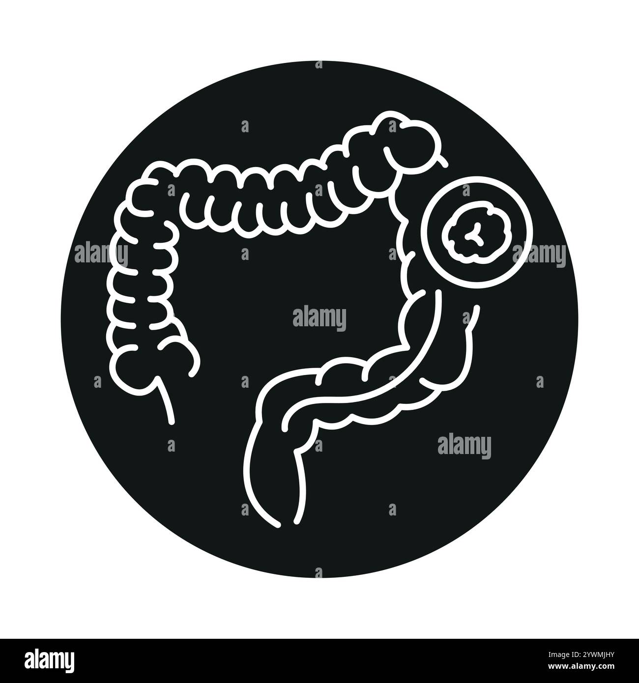 Colonotomy line black icon. Sign for web page, mobile app, button, logo ...