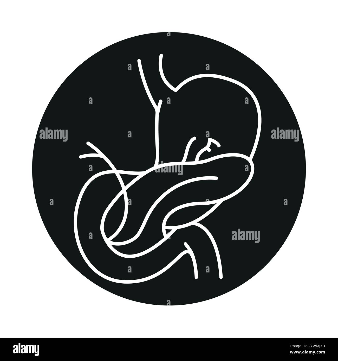 Splenectomy line black icon. Sign for web page, mobile app, button ...